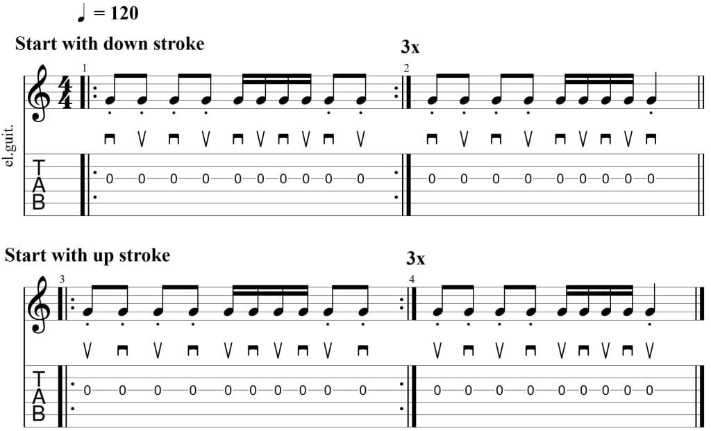 Level 151 - 16th Note Picking Drills - Levels For Guitar